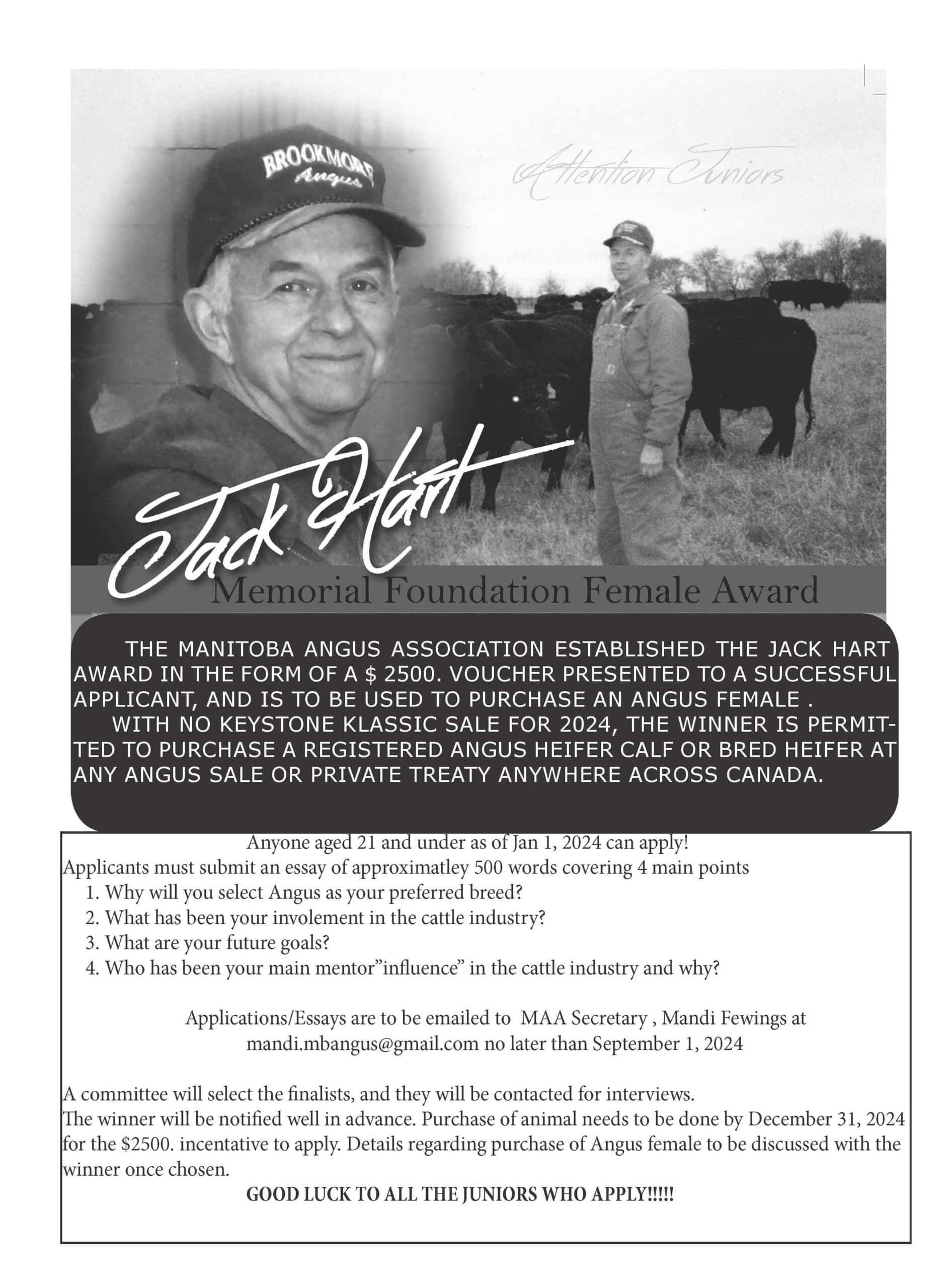 Jack Hart 2024 award - Canadian Angus Association